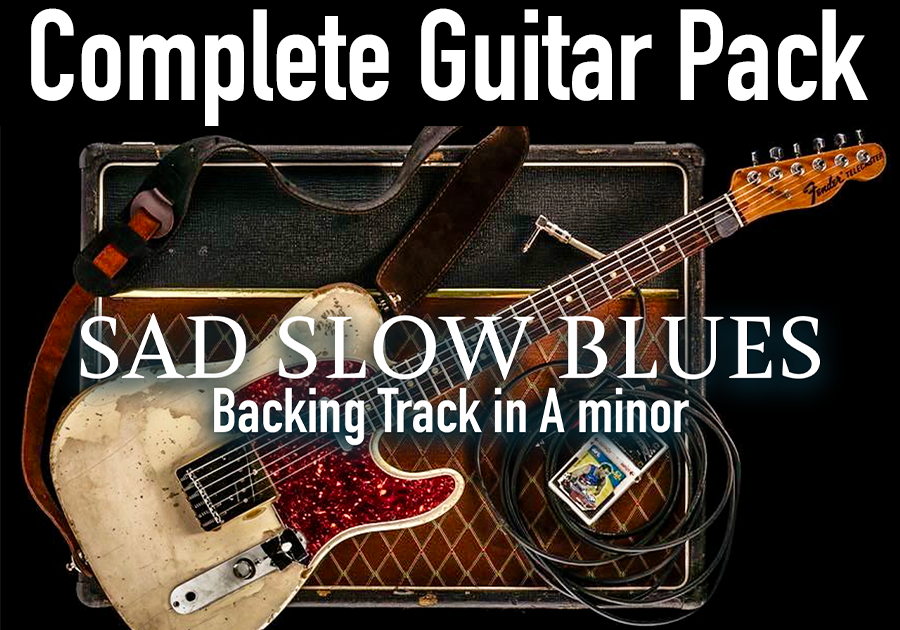 Sad Slow Blues Backing Track in A minor